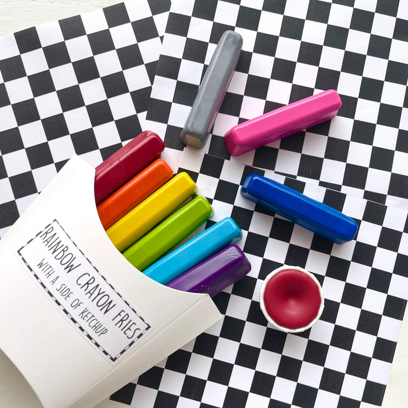 Rainbow Crayons Circle